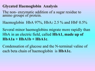 biochemistry in bloodglucose tests in diabetes | PPT
