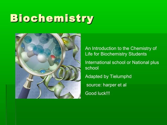 Biochemistry biomolecules | PPT