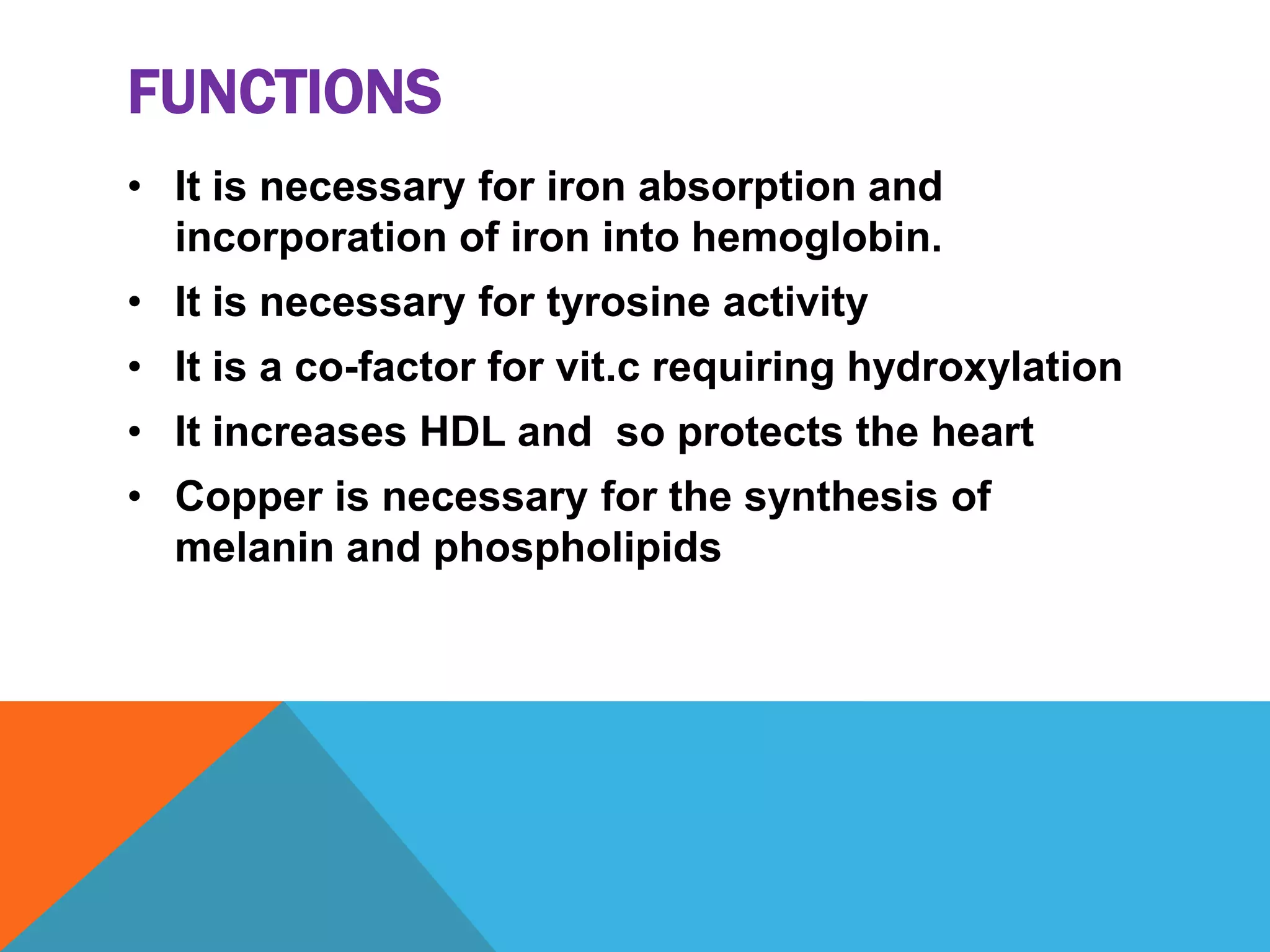 Biochemistry copper | PPTX