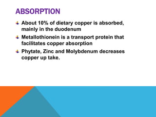 Biochemistry copper | PPTX