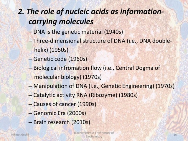 Biochemistry: A Brief History of Biochemsitry | PDF | Biological ...