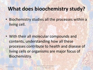 Biochemistry: A Brief History of Biochemsitry | PDF