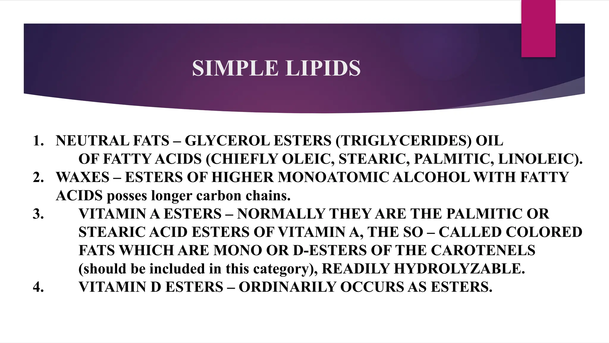 BIOCHEMISTRY-LIPIDS.pptx classification-fats | PPTX