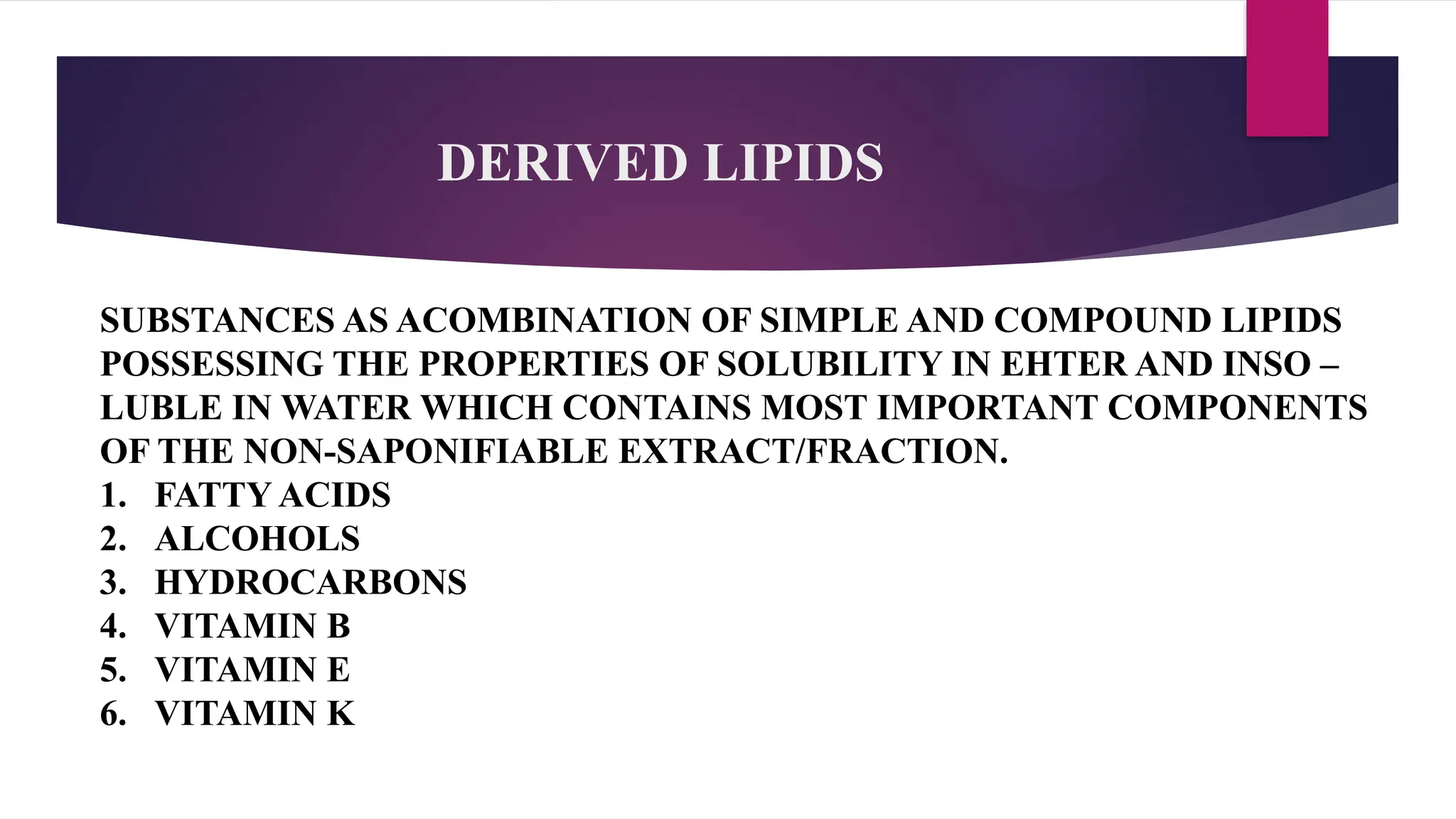 BIOCHEMISTRY-LIPIDS.pptx classification-fats | PPT