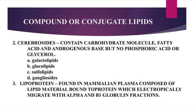BIOCHEMISTRY-LIPIDS.pptx classification-fats | PPT