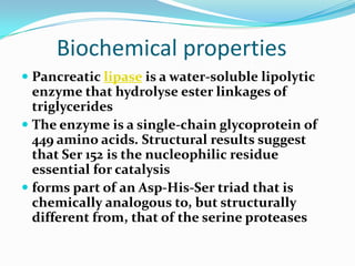 Pancreatic lipase ppt | PPTX