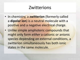 [Biochemistry 1] amphoteric properties of proteins | PPTX