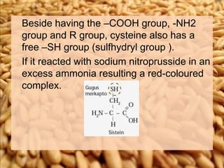 [Biochemistry 1] nitroprusside reaction | PPT
