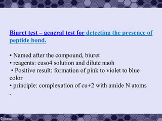 Introduction to protein ,classification, structure, properties ...