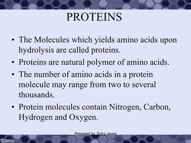 Proteins | PPTX | Biological Sciences | Science