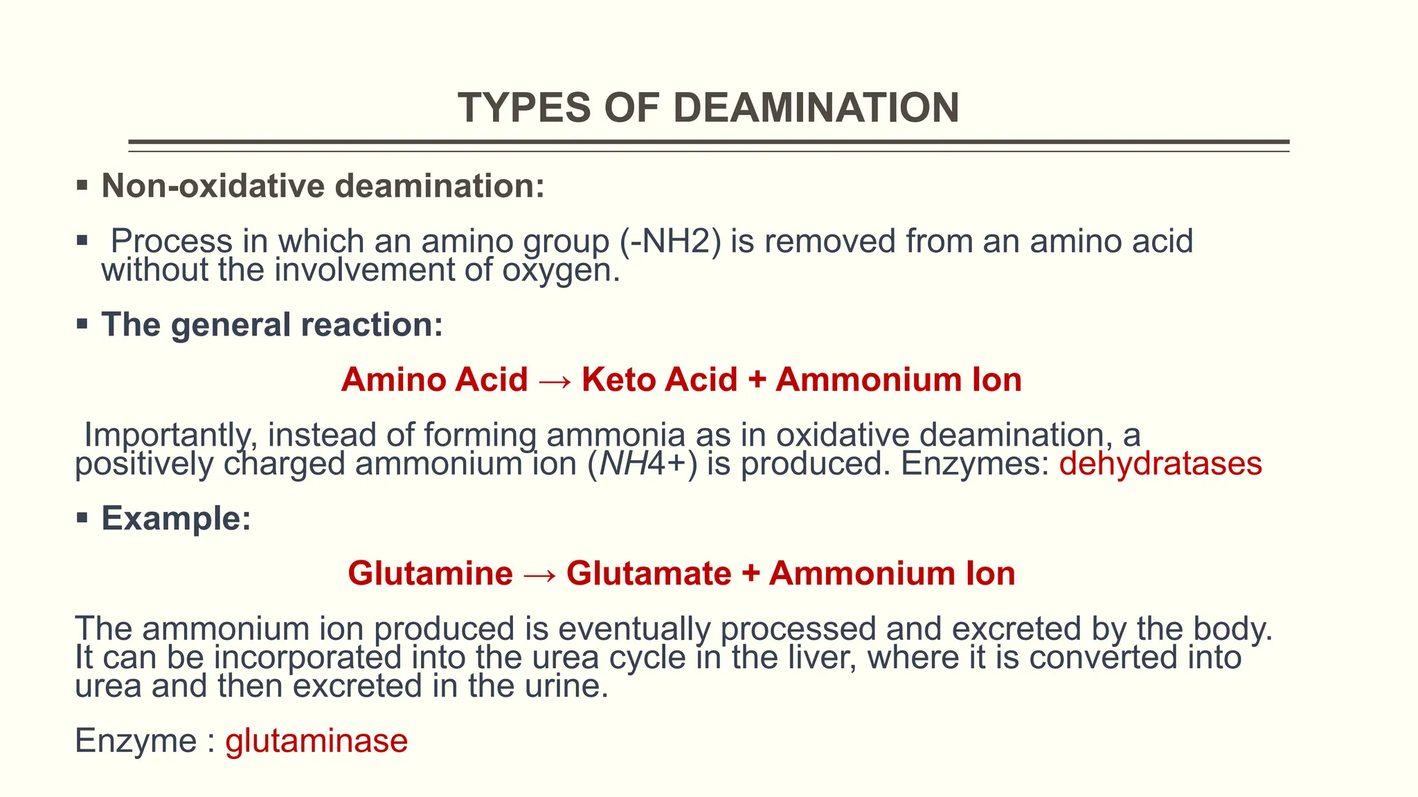 Catabolism of amino acids, transamination and deamination | PPTX ...
