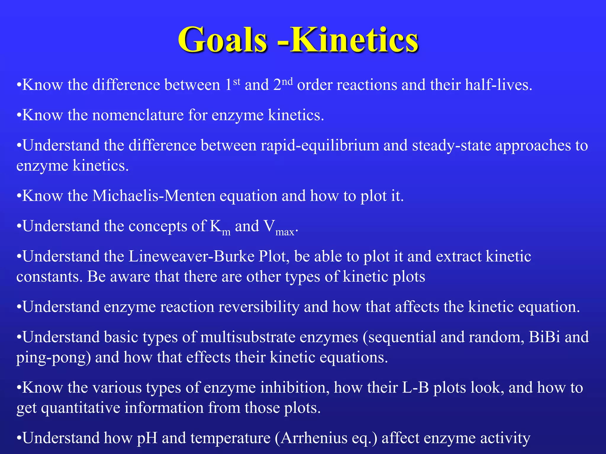 Biochemistry 304 2014 student edition enzymes and enzyme kinetics | PPTX