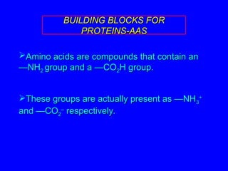 biochemistry amino acid notes and carbohydrates | PPT