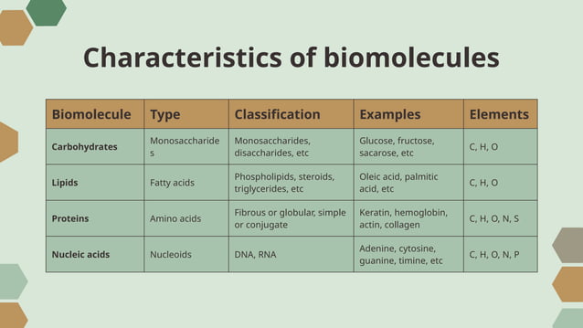 Biochemistry and Biomolecules scince with animations | PPTX