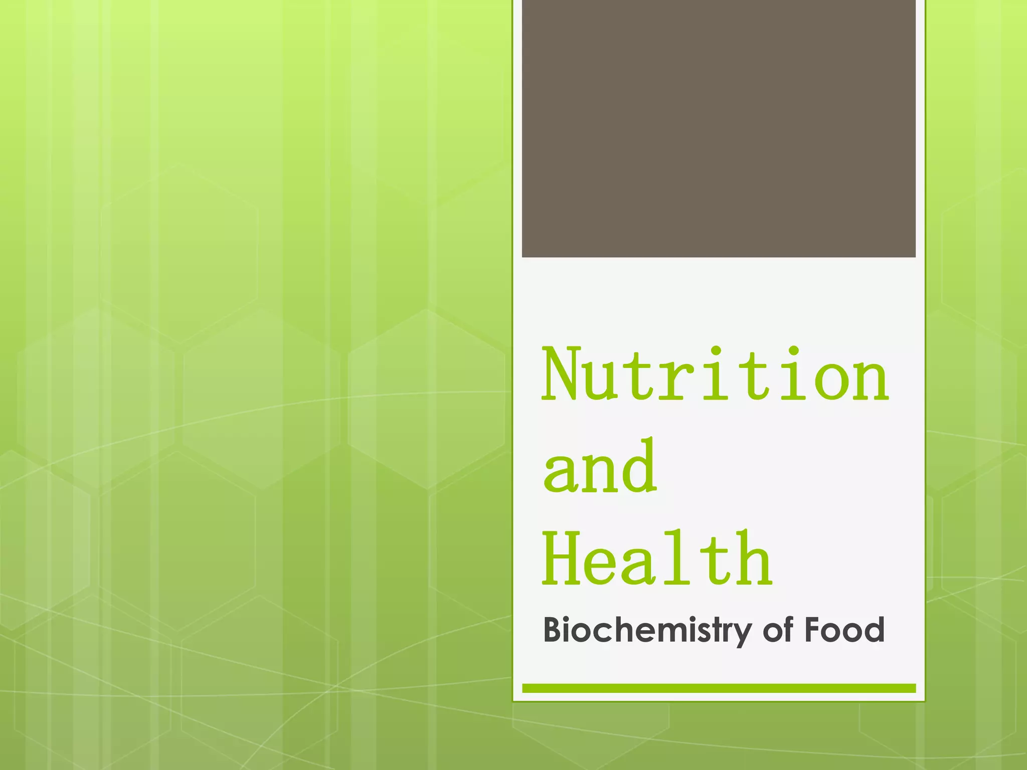 Biochemistry and nutrition 2011 | PPT