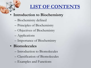 Biochemistry, Biomolecules and Cell: An Introduction | PPTX