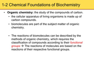 Biochemistry _ CH-1 Biochemistry and the Organization of Cells | PDF