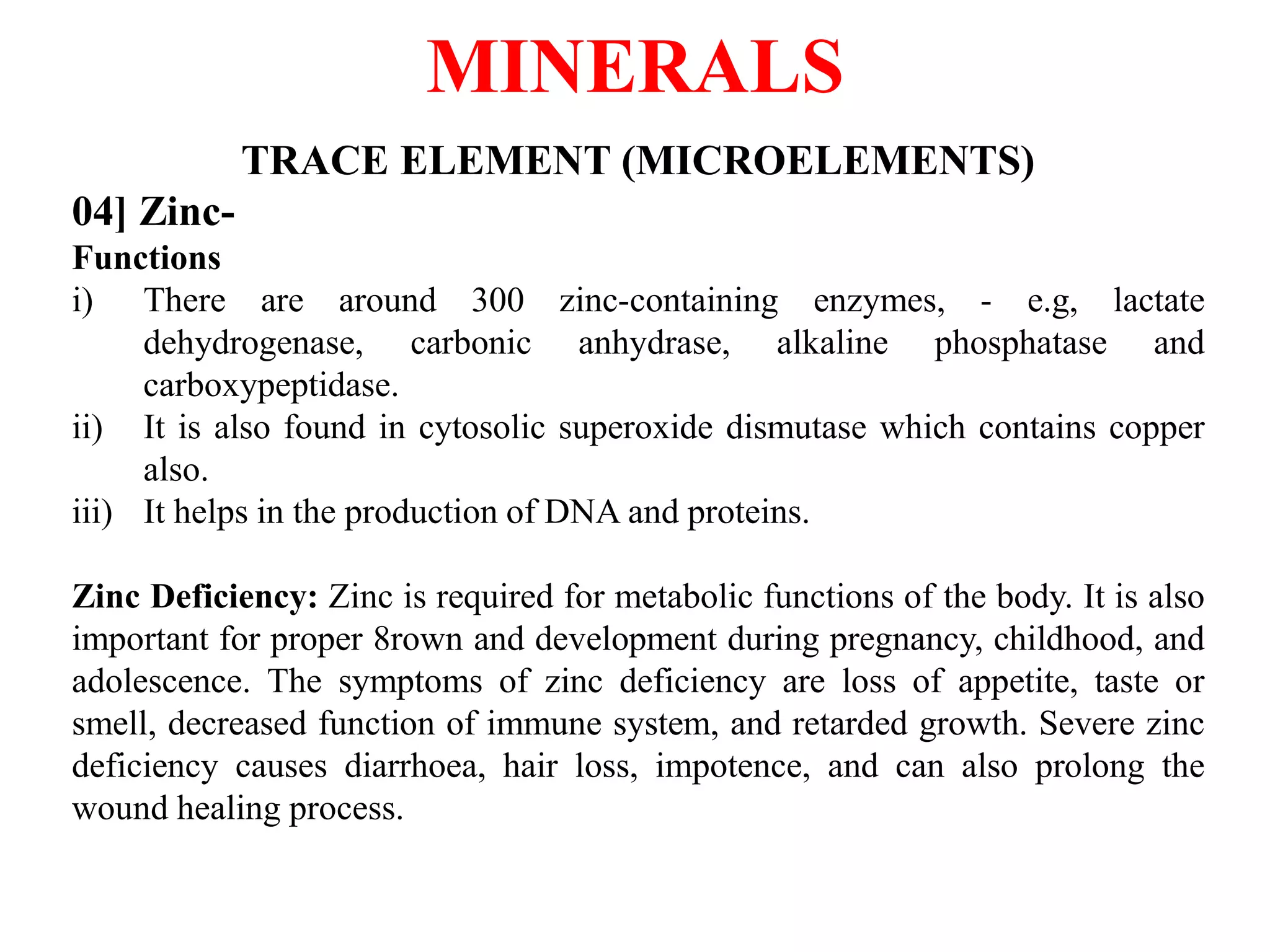 Biochemistry and clinical Pathology, (ER20-23T) minerals unit 9 D.Pharm ...