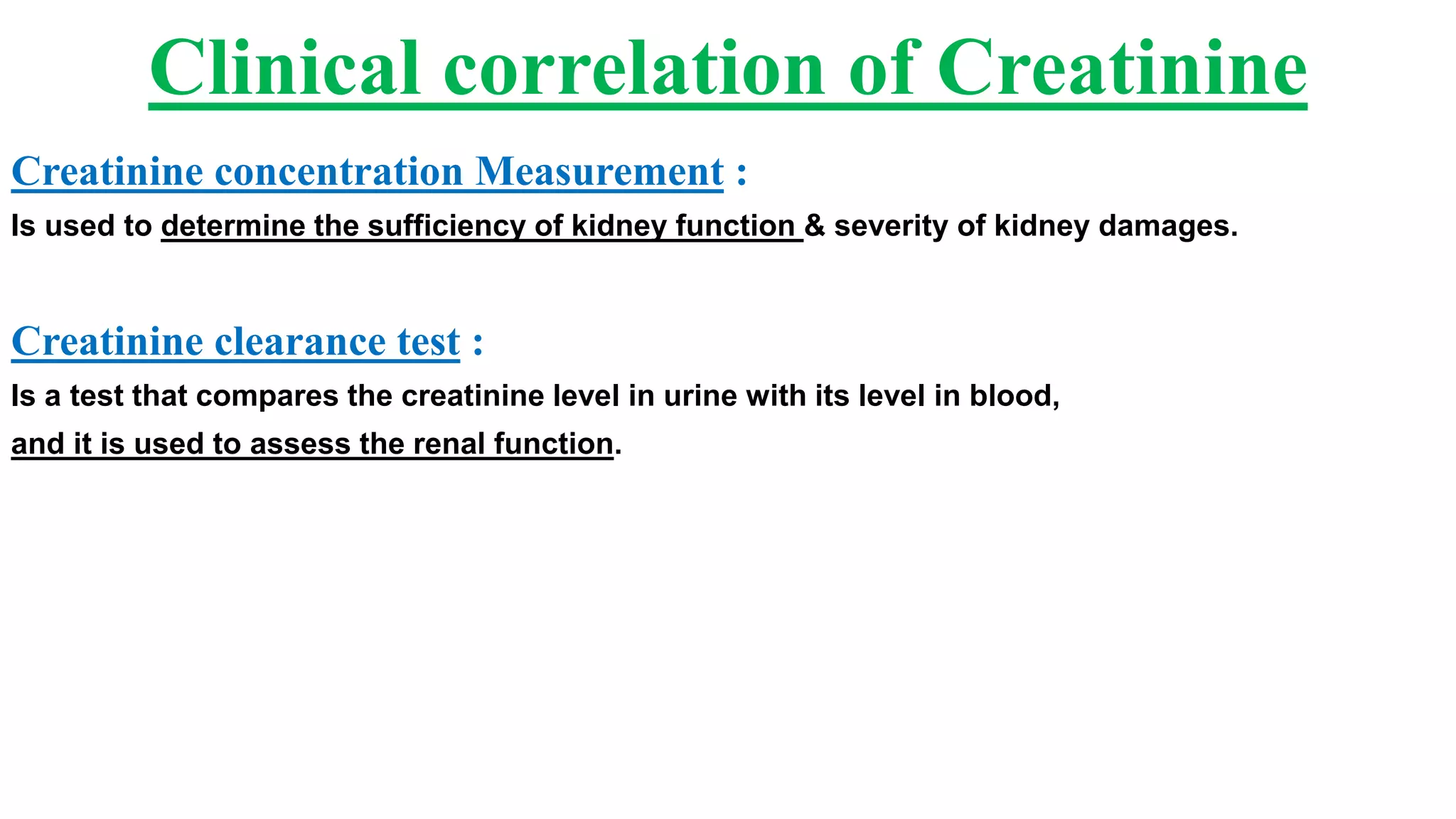 Biochemistry (estimation of creatinine and uric acid) | PDF