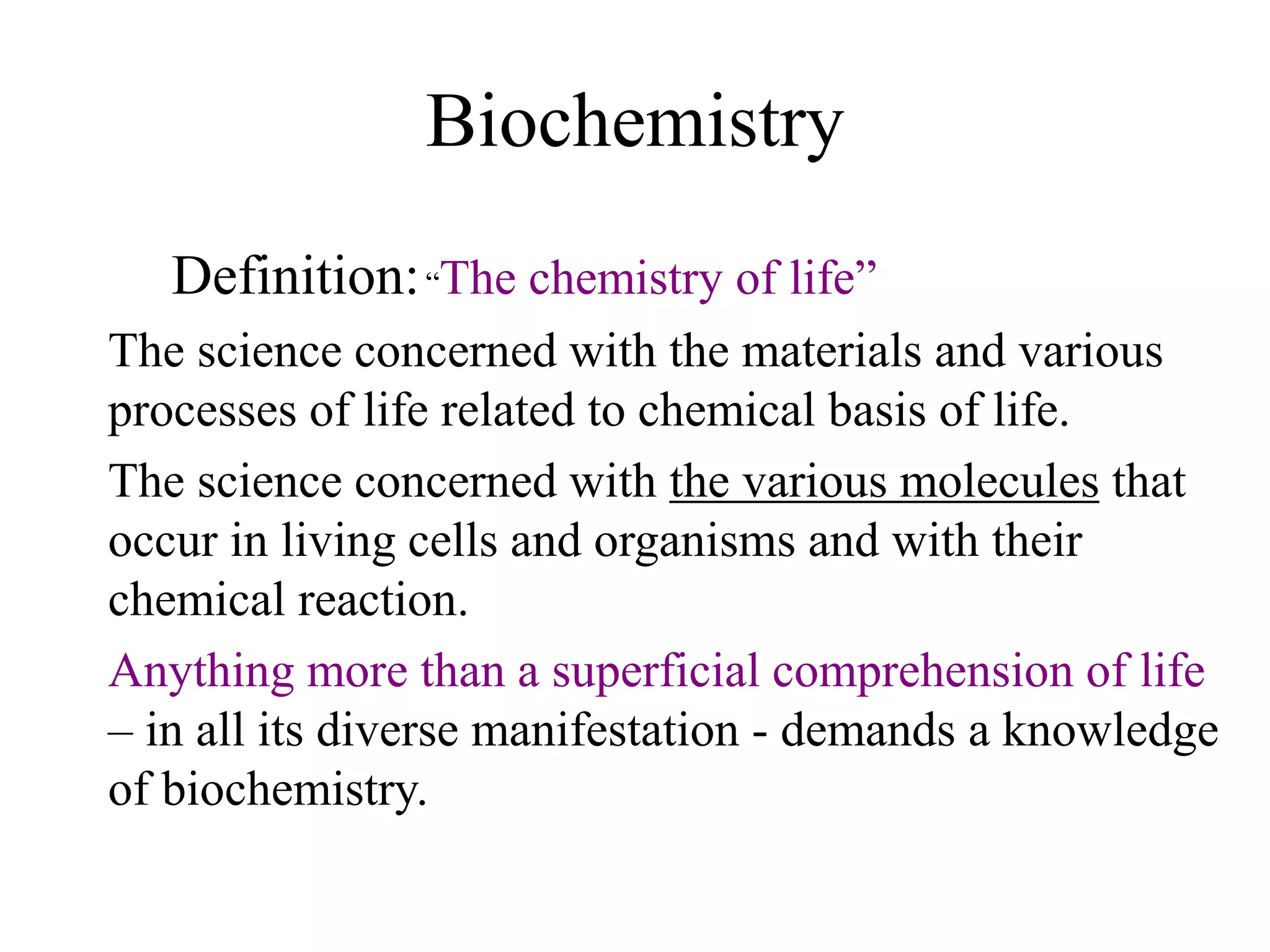 Introduction to Biochemistry & Genetics. | PPTX