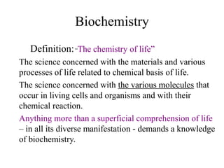 Introduction to Biochemistry & Genetics. | PPTX