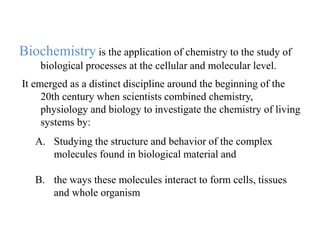 Introduction to Biochemistry & Genetics. | PPTX