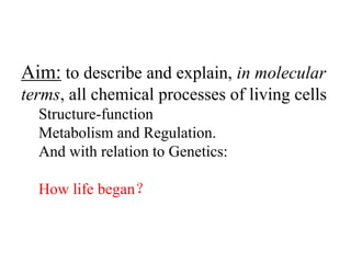 Introduction to Biochemistry & Genetics. | PPTX