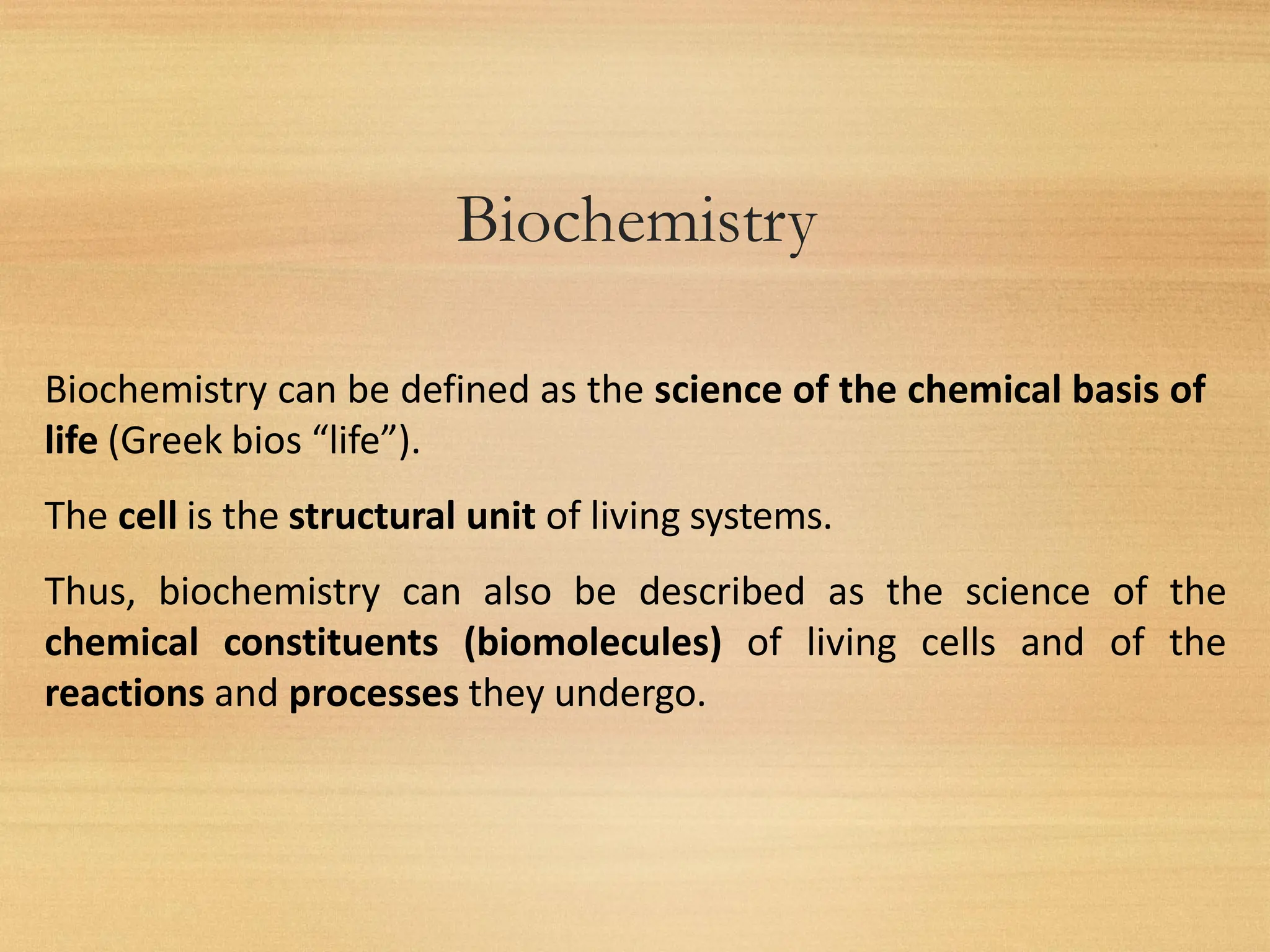 Biochemistry and its fields Introduction | PDF