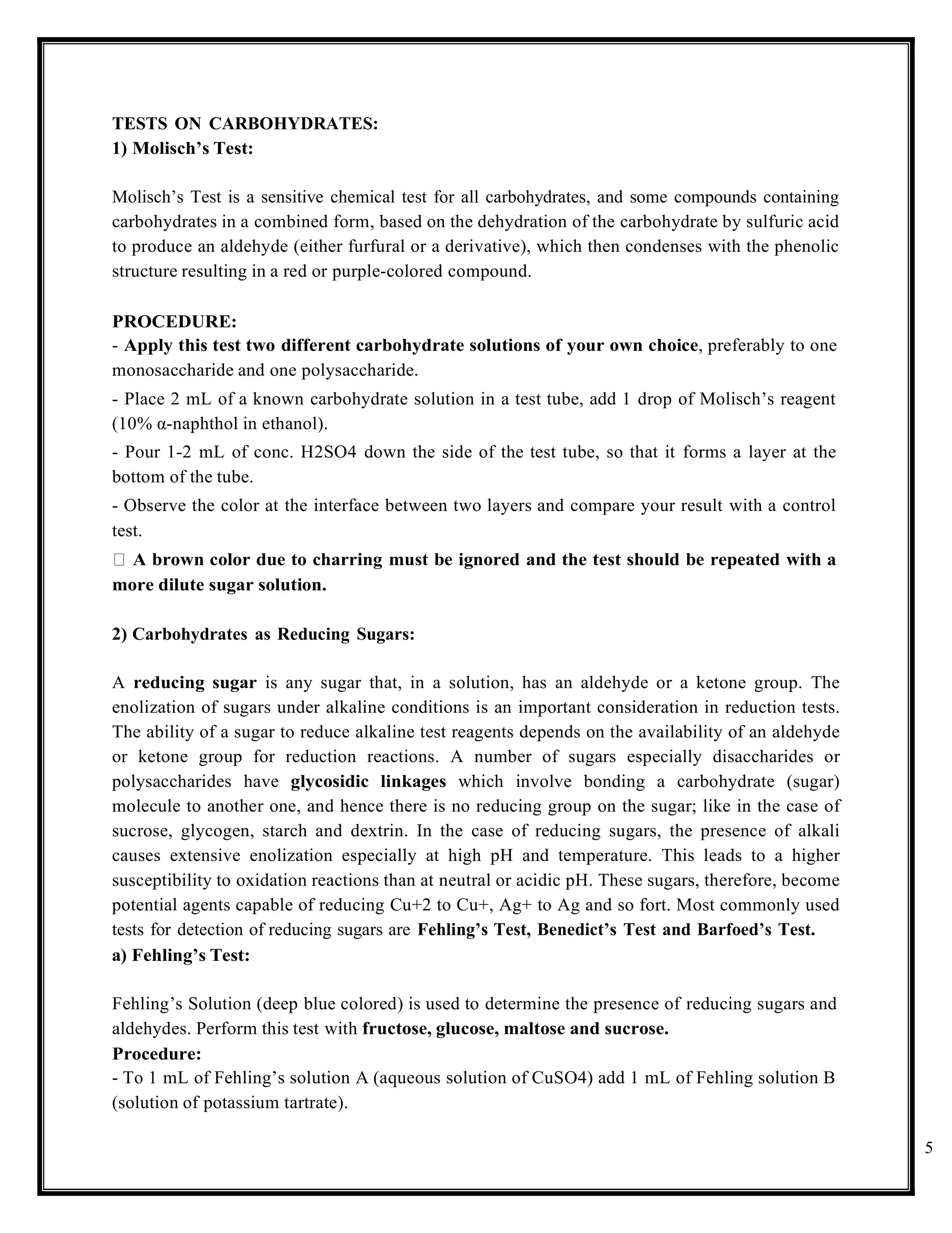 Biochemistry lab manual II semester | PDF