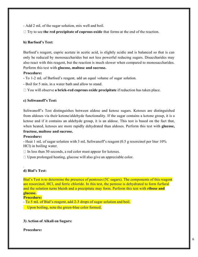 Biochemistry lab manual II semester | PDF