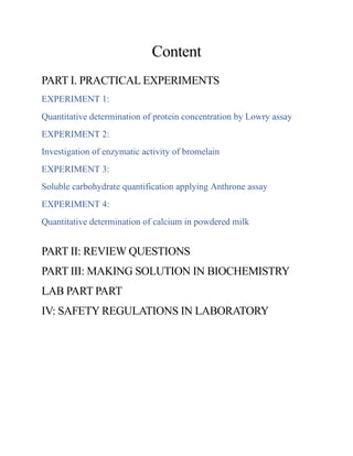 BIOCHEMISTRY Lab Manual_Sept_2023 (1)pdf | PDF