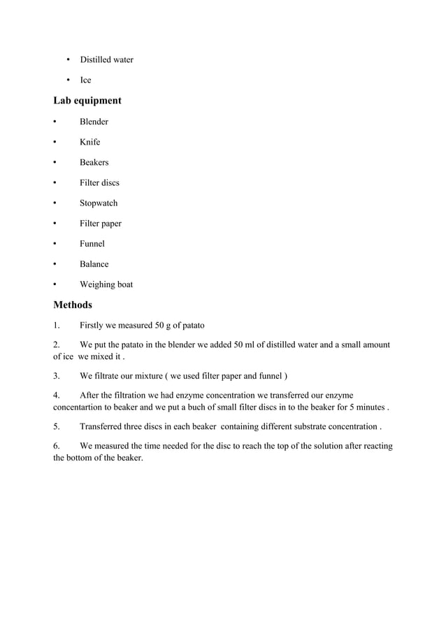 Biochemistry lab reporttt | DOC