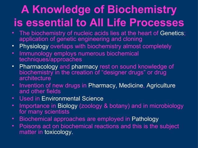Biochemistry lecture 1 | PPT | Chemistry | Science