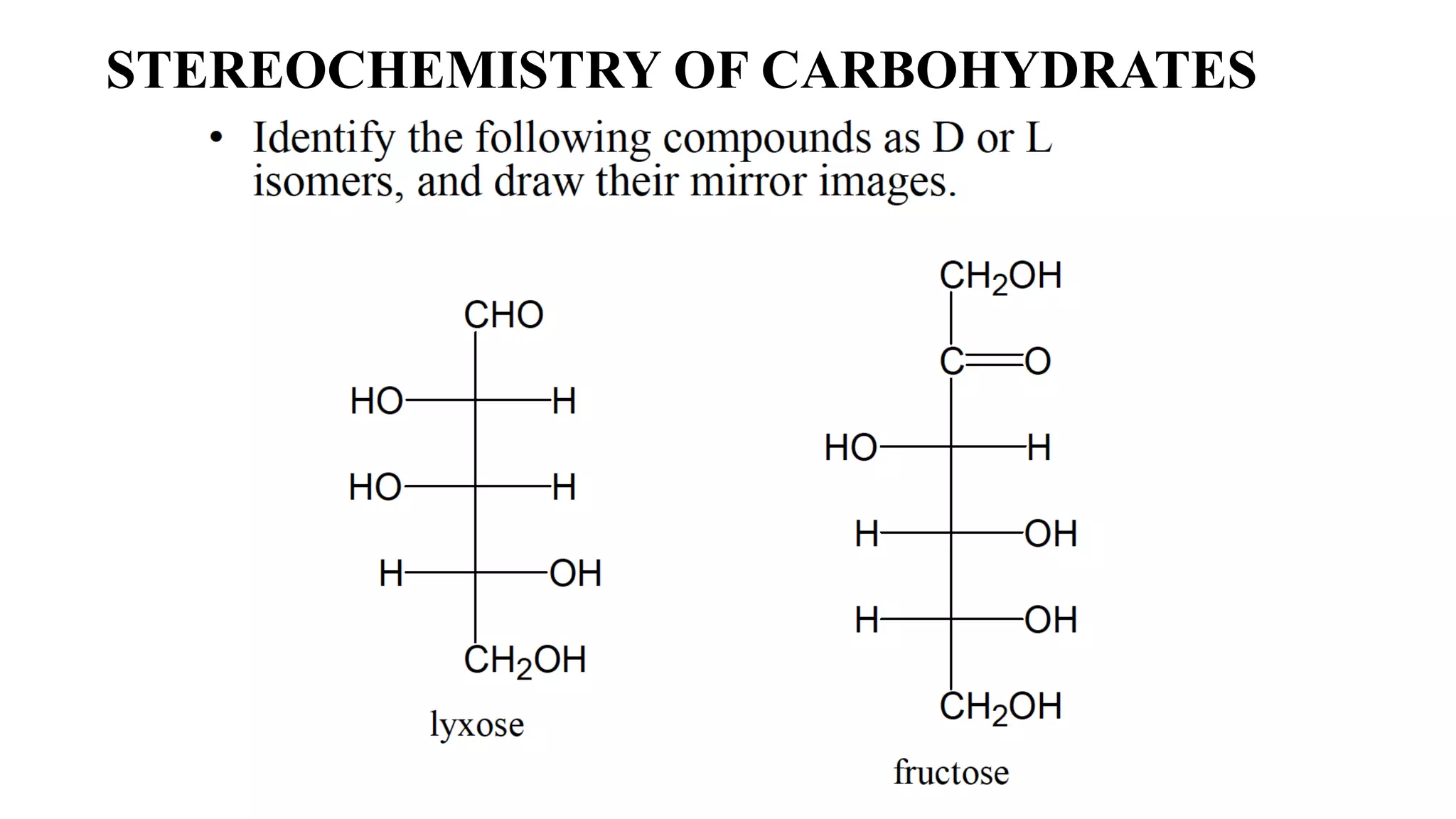 Biochemistry lecture notes carbohydrates | PDF