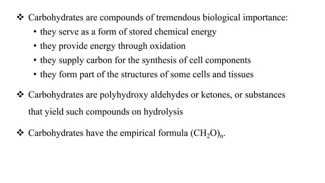 Biochemistry lecture notes carbohydrates | PDF | Chemistry | Science