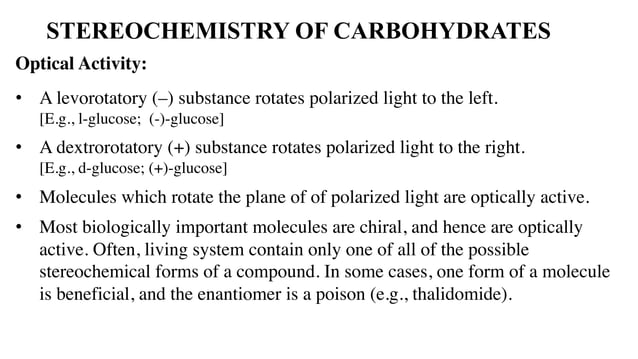 Biochemistry lecture notes carbohydrates | PDF | Chemistry | Science