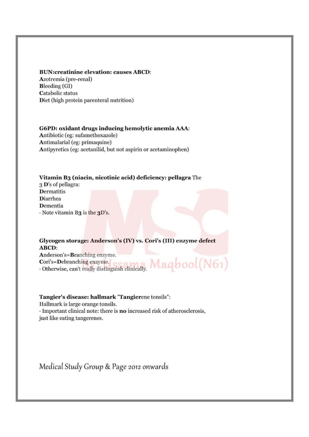 Biochemistry mnemonics | PDF