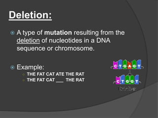 Genetic mutations and types | PPTX