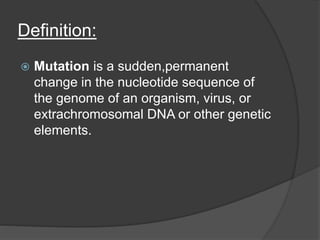 Genetic mutations and types | PPTX