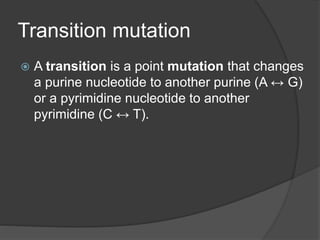 Genetic mutations and types | PPTX