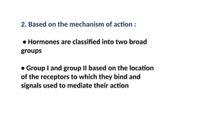 biochemistry Hormone classification byNeha yadav | PPTX