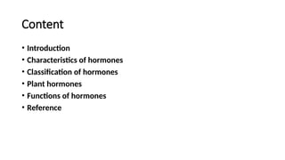biochemistry Hormone classification byNeha yadav | PPTX