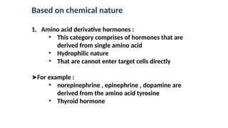 biochemistry Hormone classification byNeha yadav | PPTX