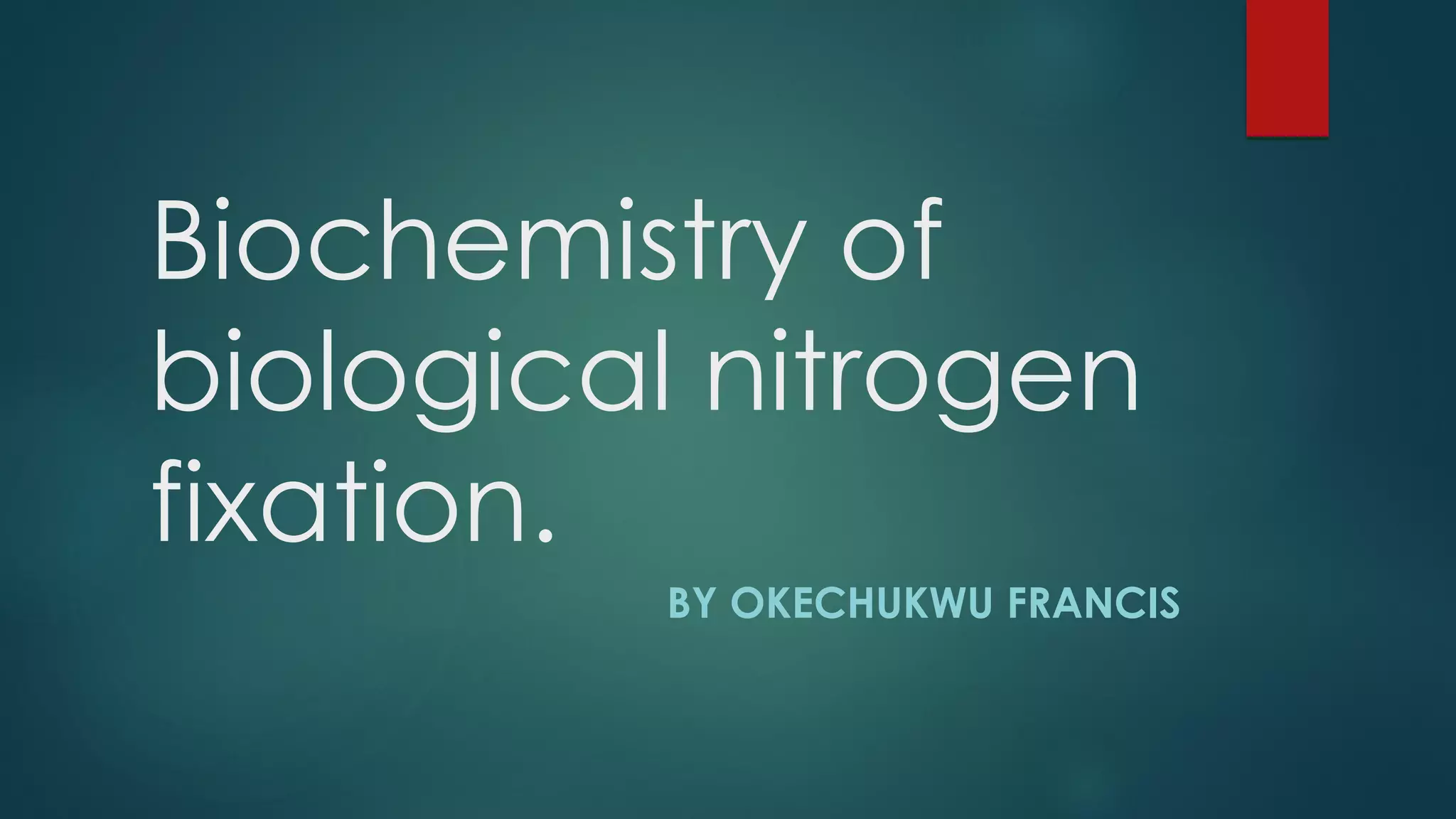Biochemistry of biological nitrogen fixation | PDF