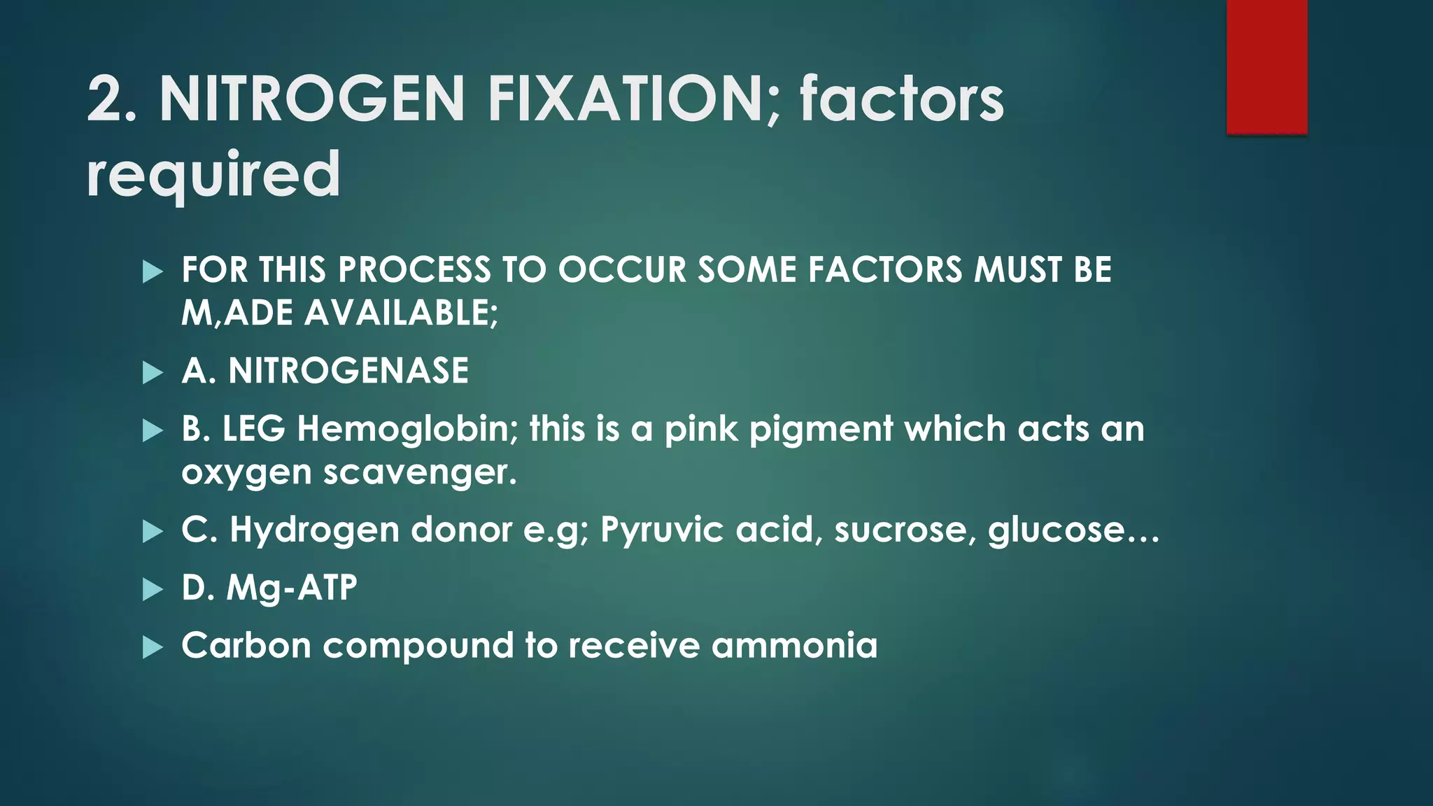 Biochemistry of biological nitrogen fixation | PDF