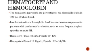Biochemistry of blood in relation to cardio pulmonary function | PPTX