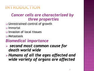 Biochemistry of cancer | PPTX