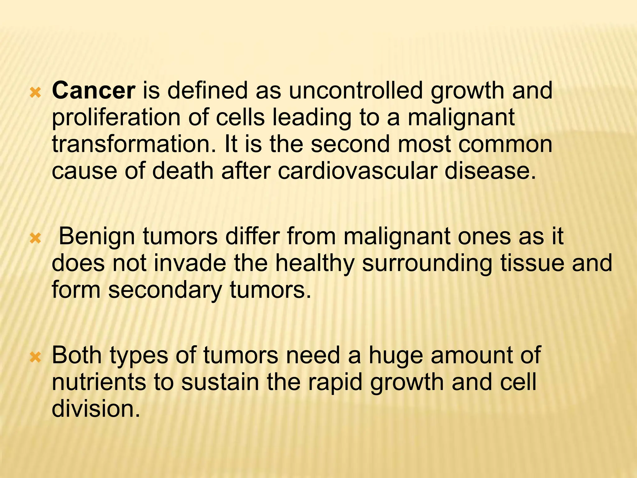 biochemistry of cancer, causes of cancer | PPTX
