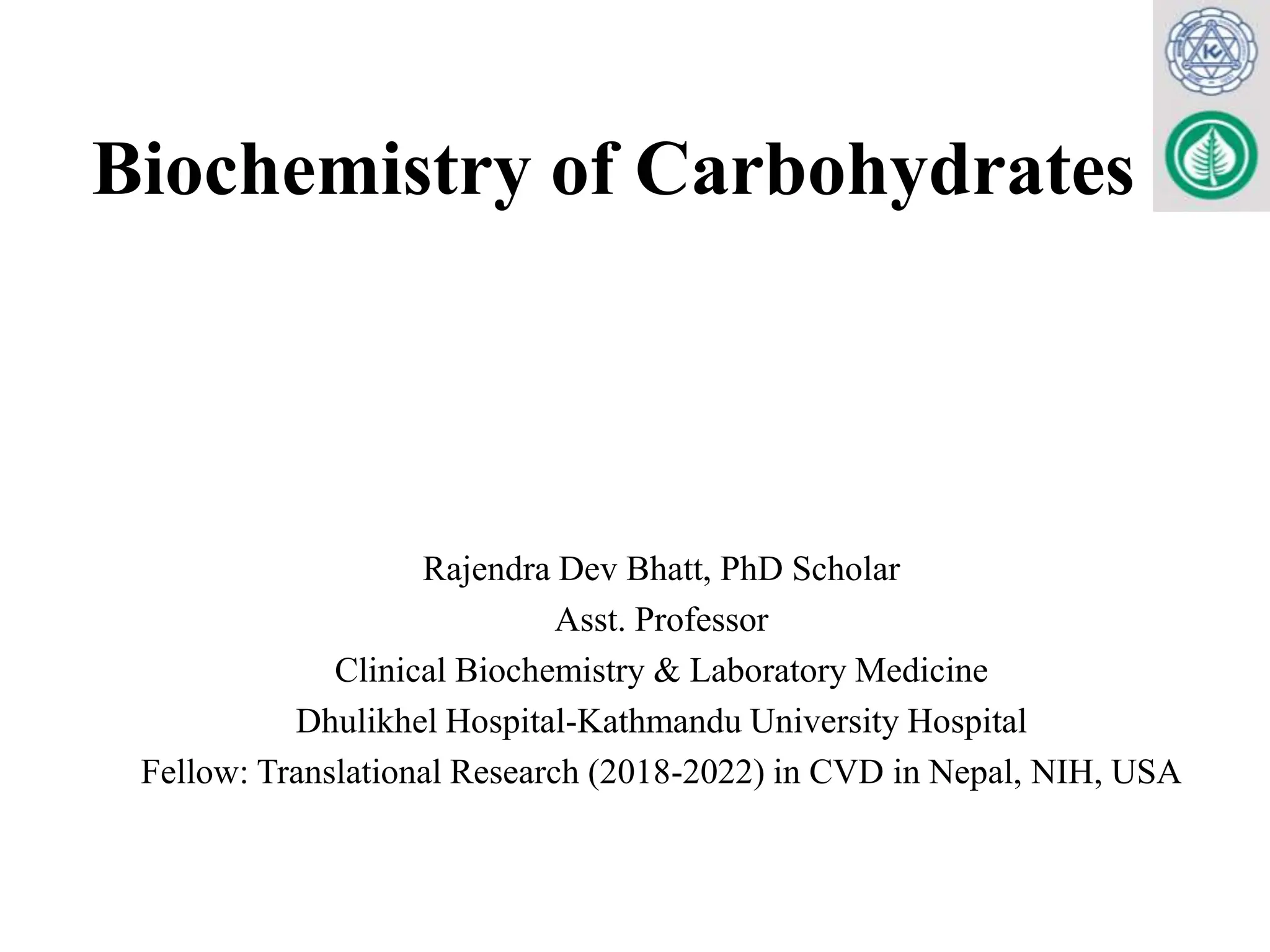 Biochemistry of Carbohydrates for MBBS, BDS, Lab Med 2024.pptx