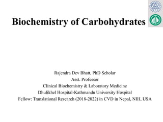 Biochemistry of Carbohydrates for MBBS, BDS, Lab Med 2024.pptx